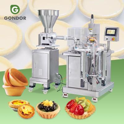 China Mold Egg Production Automatic Crust Form Pineapple Puff Pastry Cheese Pie Boat Make Tart Shell Machine for sale