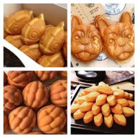 China Delimanjoo Cake Mould Bake Automatic 110v Fish Shaped Wafel Waffle Cube Topper Maker Price Magikarp Taiyaki Machine for sale
