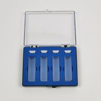 China 2 Polished Window PEAK Instruments Laboratory 1cm 10mm Spectrophotometer Glass Cuvette for sale