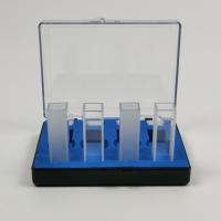 China 2 Polished Window PEAK Instruments Laboratory 1cm 10mm Spectrophotometer Glass Cuvette for sale