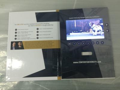 China A4 brochure 7 inch TFT lcd video greeting card, lcd video cards, video brochure PVC070 for sale