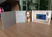 China Newest 4.3‘’ screen Button control LCD video brochure card, A5 size tri-folded video production business card for sale