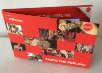 China promotional video business card 7'' LCD screen Coca cola brand advertising card video brochures card for sale