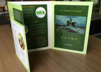 China Customized Folded Lcd Screen Video Brochure Video Invitation Card For Business Marketing for sale