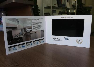 China Art & Craft Materials promotional 7''  TFT LCD brochures rechargeable video brochure card with Custom printed designs for sale