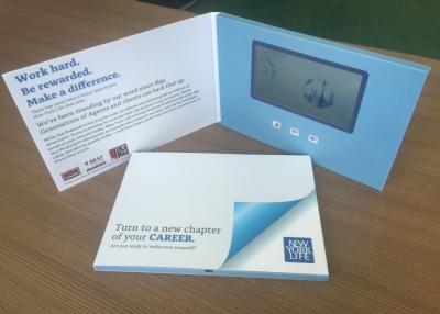 China Advertisement and promotion Use 5inch LCD screen dynamic video brochure with A5 Print  digital video brochure PVC050 for sale