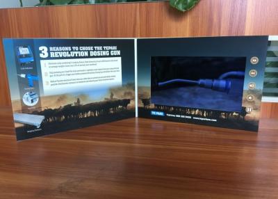 China Customized printed design video brochure 10'' wide screen video advertising cards for product sales for sale
