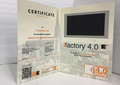 China 2017 matt lamination printing 7'' screen video display brochure  Digital Video Screens for Industrial advertising for sale