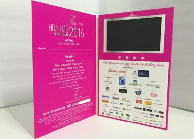 China Advertisement and promotion Use 5inch LCD screen  video brochure with A5 size silver foil printing for sale