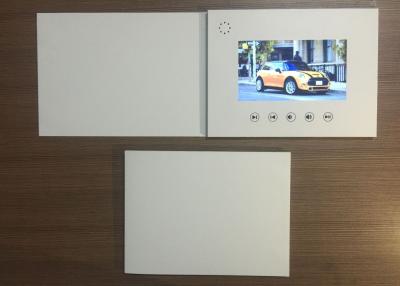 China 2017 Paper crafts Mate Lamination  finishing  7'' lcd screen video brochure  white blank card with buttons  gold foiling for sale