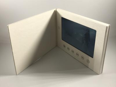 China 2017 Matt Lamination  finishing  7'' lcd screen video brochure Hard Cover with high-end  Leather for sale