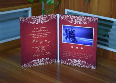 China A4 Size Video Greeting Card Wedding Convenient With USB Cable for sale