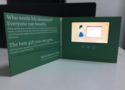 China Creative Video Card Mailer HD Advertising For Insurance Education for sale