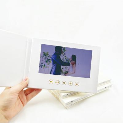 China 7 Inch HD Video Wedding Book 4GB Memory Premium Linen Cover Perfect Keepsake Gift for sale