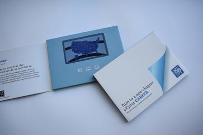 China Innovative marketing & communication solutions 5inch tft screen Video Brochure digital video card with custom printing for sale