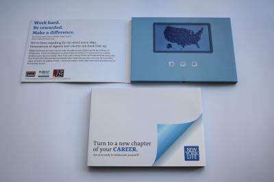 China Portable LCD Video Brochure With CE Certification 112x63mm Display Area for sale