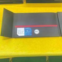 China Premium Custom Tri Fold Video Booklet 7 Inch HD Screen With Embossed Foiled Logo for sale