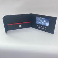 China Premium Custom Tri Fold Video Booklet 7 Inch HD Screen With Embossed Foiled Logo for sale