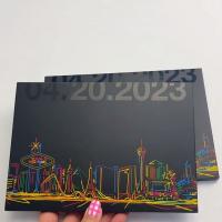 China Custom 7 Inch Video Invitation Card With UV Coated Cover Retail Anniversary Gift With LCD Screen for sale