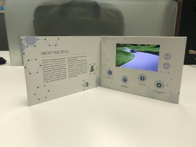 China Paper craft  5inch LCD screen Video Brochure business promotional card  Brandng with video company introduction for sale