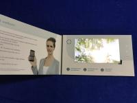China Customized paper video brochure Style and advertising/product lanch 7inch LCD screen Digital video marketing cards for sale