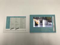 China Custom design paper craft Style and event launch 7inch LCD screen Digital video brochure card Video booklet for medical for sale