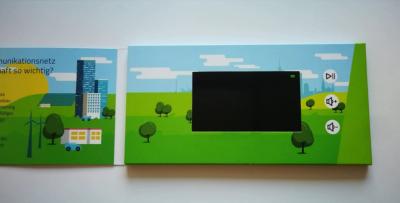China Custom design paper material display video card 4.3'' lcd screen video brochure digital video marketing book for sale