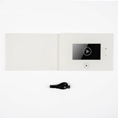 China Paper Craft 5 Inch Lcd Greeting Card Video Marketing Brochure for sale