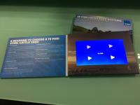 China Full color printing  A4 size video brochure 10'' high resolution video advertising book touch screen video player card for sale