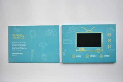 China Custom design paper material display LCD screen video brochure 4.3'' video in folder digital video marketing book for sale