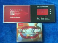 China Cardboard Video Screen Brochure 4.3 Inch Hard Cover With USB Port for sale