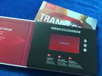 China Custom design hardboard LCD video brochure card 4.3'' screen Hard cover marketing video book for sale