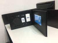 China Luxury Custom Video Brochure Card With Touch Screen Rechargeable Battery for sale