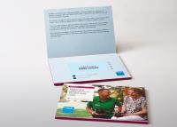 China Marketing tool paper material  4.3''/5'' lcd screen with your videos video brochure card video in book for sale