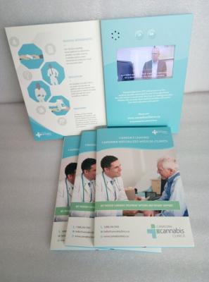 China Custom priting 6.5×9.5inch book size 5inch IPS TFT LCD Screen promotional video brochure brochure with video screen for sale