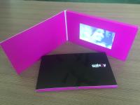 China Custom design paper material video production 4.3'' LCD screen video brochure card screen with video branding for sale