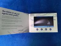 China 7 Inch Business Video Invitation Card With Button Control USB Cable for sale
