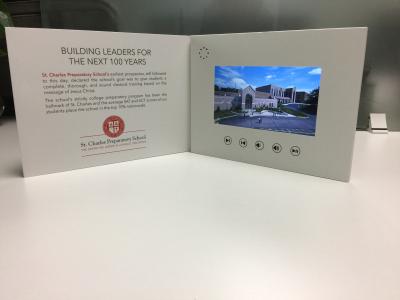China Rechargeable Interactive Video Brochure Folded For Invitation for sale