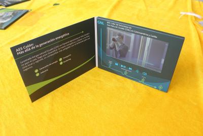 China Rechargeable LCD Video Brochure Folded For Event Lecture ROHS for sale
