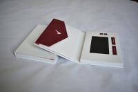 China Custom Priting LCD Video Brochure Convenient With Inside Pocket For Postcards for sale
