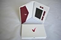 China Custom Priting LCD Video Brochure Convenient With Inside Pocket For Postcards for sale
