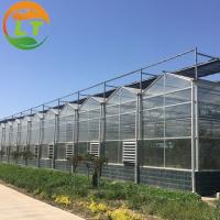 China 50m Length Agricultural Glass Greenhouse for Hydroponic Systems and Tomato/Cucumber for sale