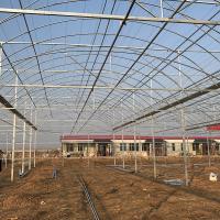 China Roof Height 4.8-7.8m 200 Micron UV Resistant Plastic Film Greenhouse for Vegetable for sale