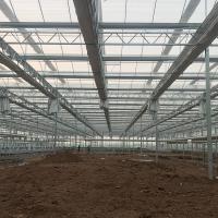China Large Agricultural Glass Greenhouse with Advanced Hydroponics System and Glass Cover for sale