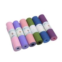 China 183x61cm Double Layer Yoga Mat , 15mm Tpe Material Yoga Mat for sale