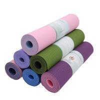 China 183x61cm Double Layer Yoga Mat , 15mm Tpe Material Yoga Mat for sale