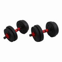 China 10/15/20/30/40/50kg Colorful Cement Dumbbell Set , ODM Home Barbell Kit for sale
