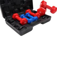 China Vinyl Neoprene Coated Adjustable Dumbbell Set , Unisex 6kg Dumbbell Set for sale