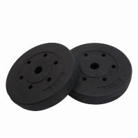 China Plastic Coated 10kg Weight Plates , Dia33.8cm Barbell Weight Plates for sale