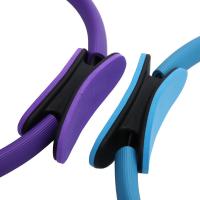 China 38cm 350g Yoga Exercise Equipment Double Handle Yoga Pilates Ring for sale